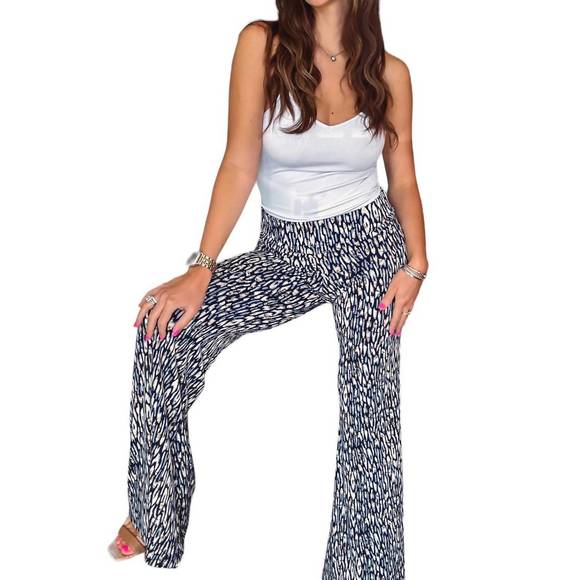 Veronica M | Pants & Jumpsuits | New Veronica M Joslyn Foldover Pant In Navywhite | Poshmark